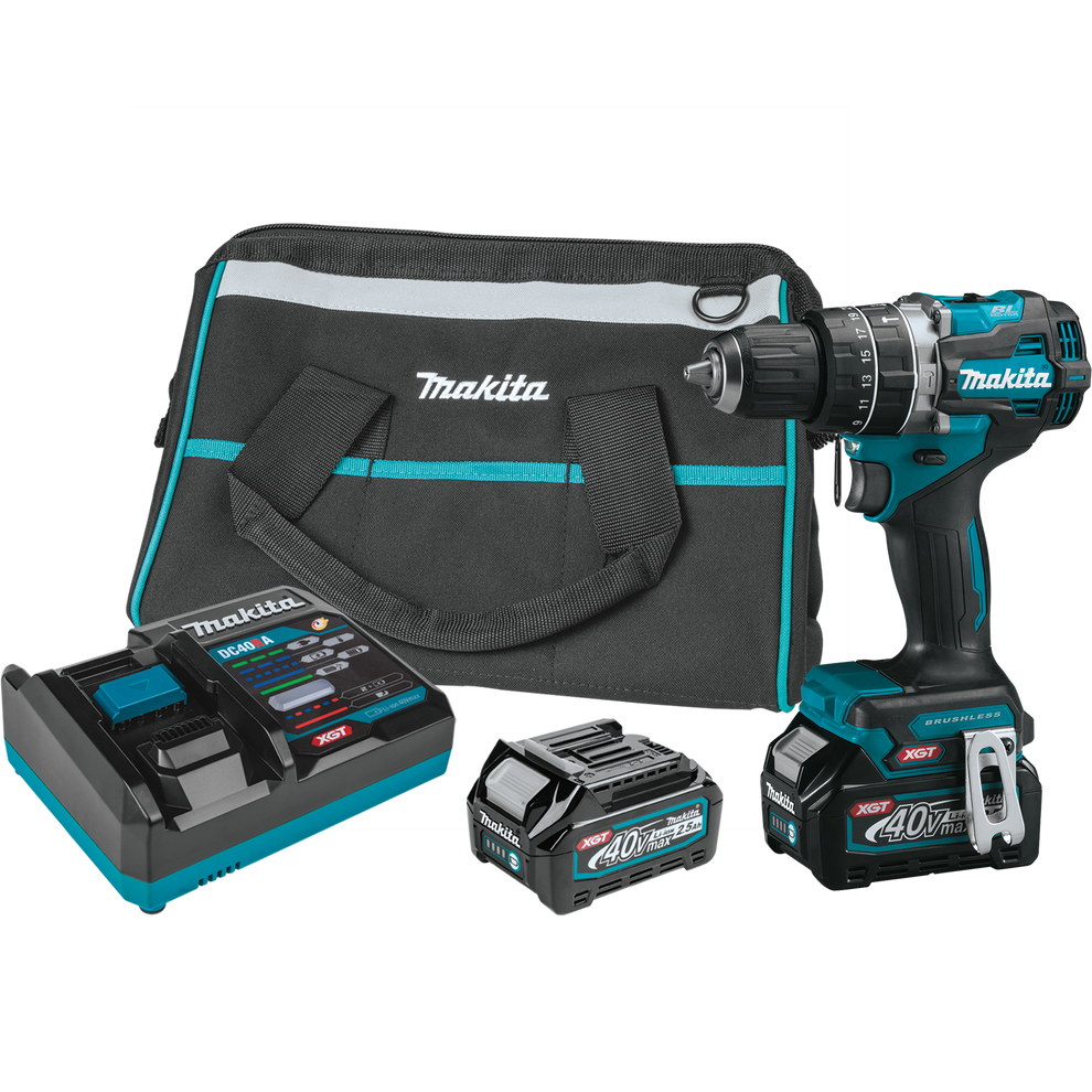 Makita (GPH02D) 40V MAX XGT Compact Brushless Cordless 1/2" Hammer Dri ...
