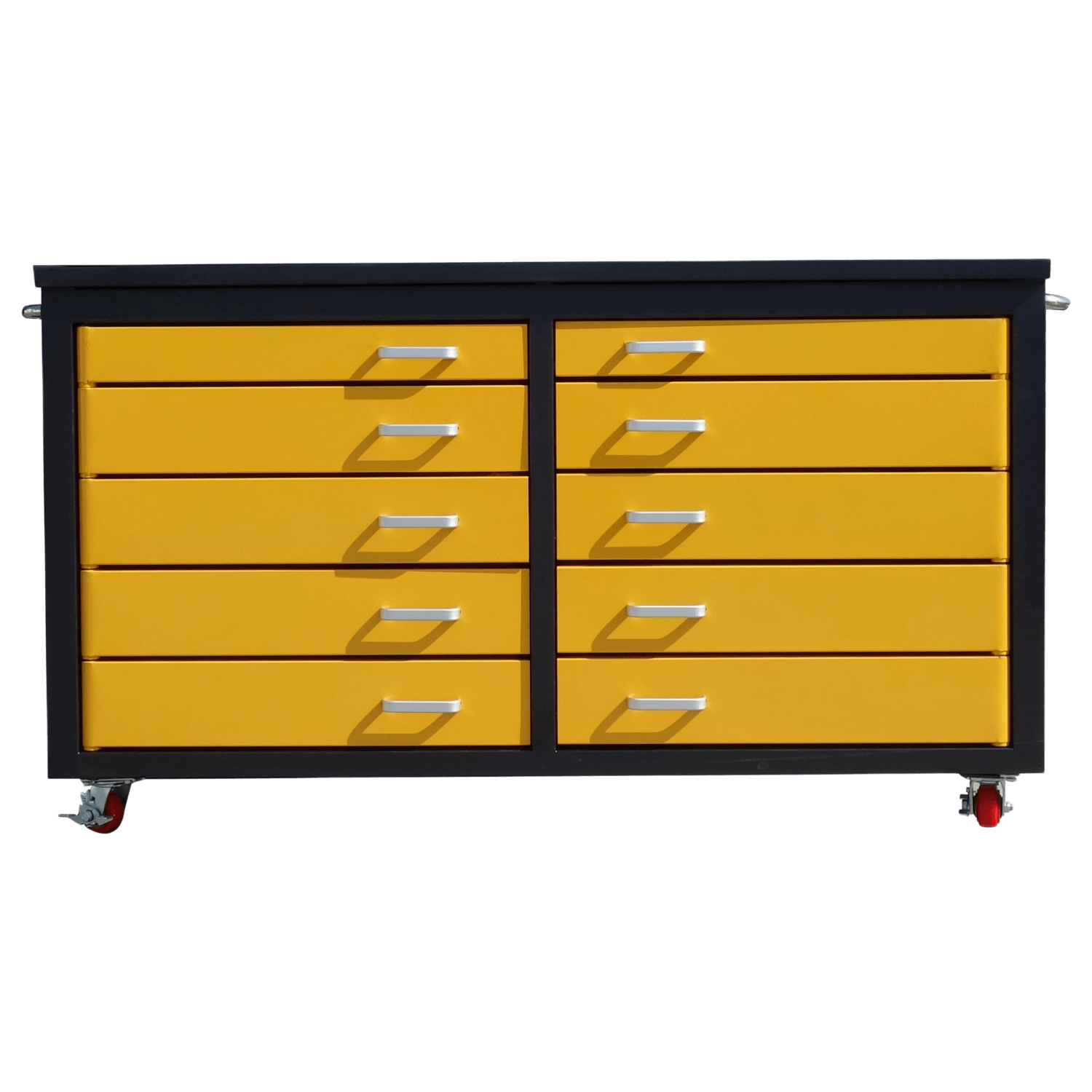 Chery Industrial 6ft Storage Cabinet with Workbench (10 Drawers) D_WW0 ...