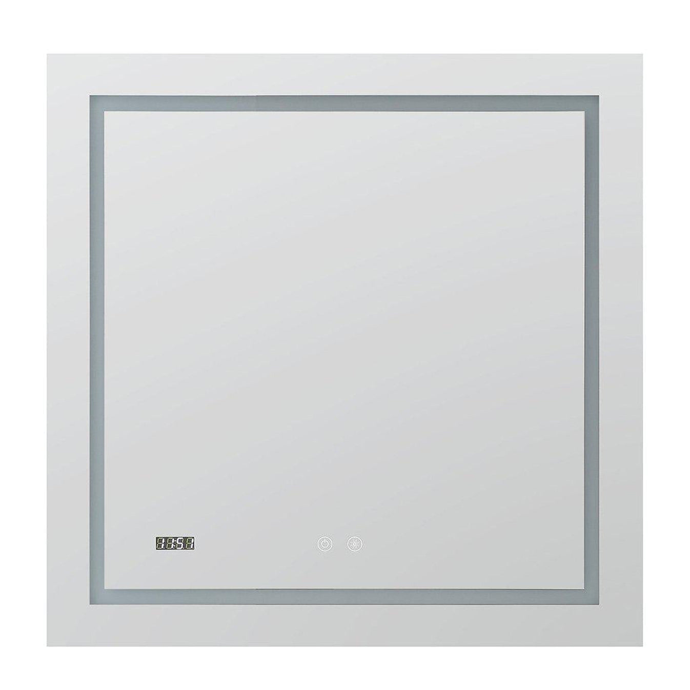 Aquadom Daytona 30" x 30" Square Ultra-Slim Frame LED Lighted Bathroom ...