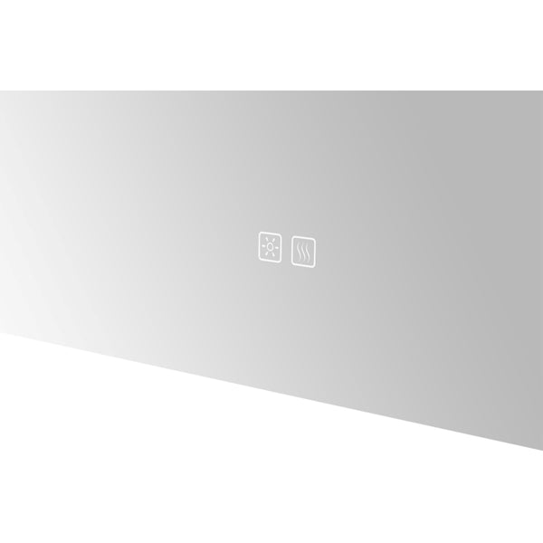 Aquadom Lexington 24" x 36" Matte Black Slim LED Lighted Mirror With D ...