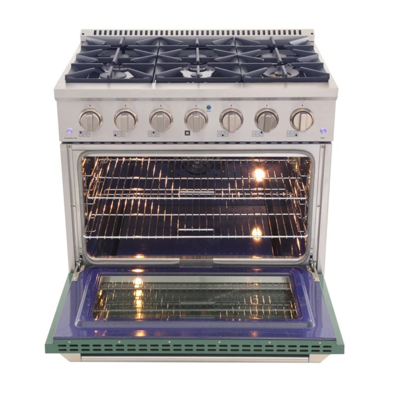 Kucht 36 Inch Pro-Class KDF Series Natural Gas Stainless Steel Dual Fu ...