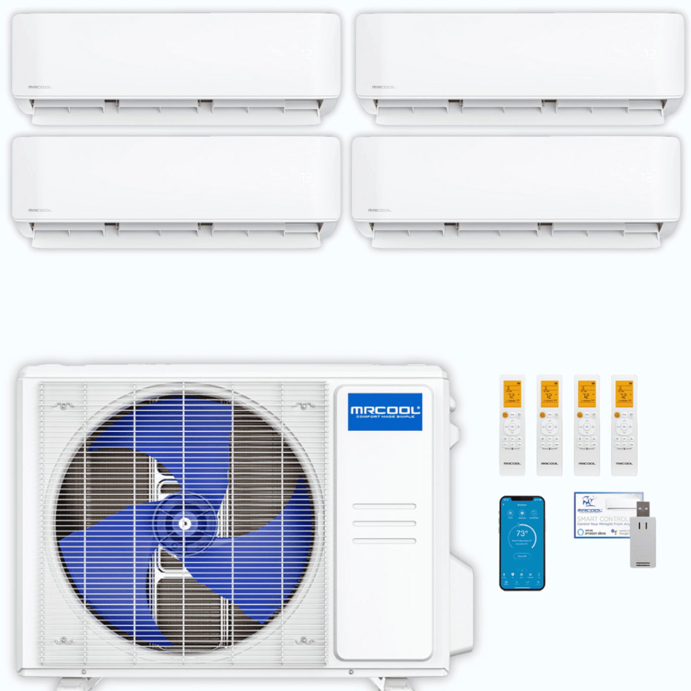 MRCOOL DIY 5th Gen 4-Zone 30,000 BTU Ductless Mini Split Air Condition ...