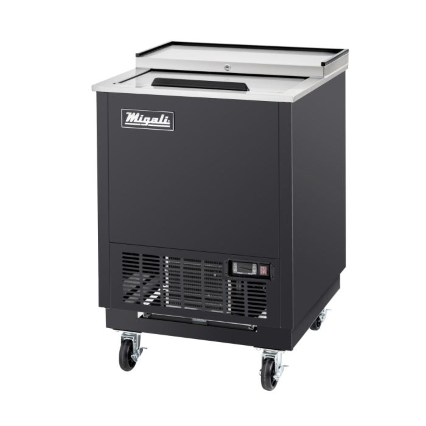 Migali C-GF25-HC 26" One Slide Lid Glass Froster Freezer 4.1 Cu. Ft ...