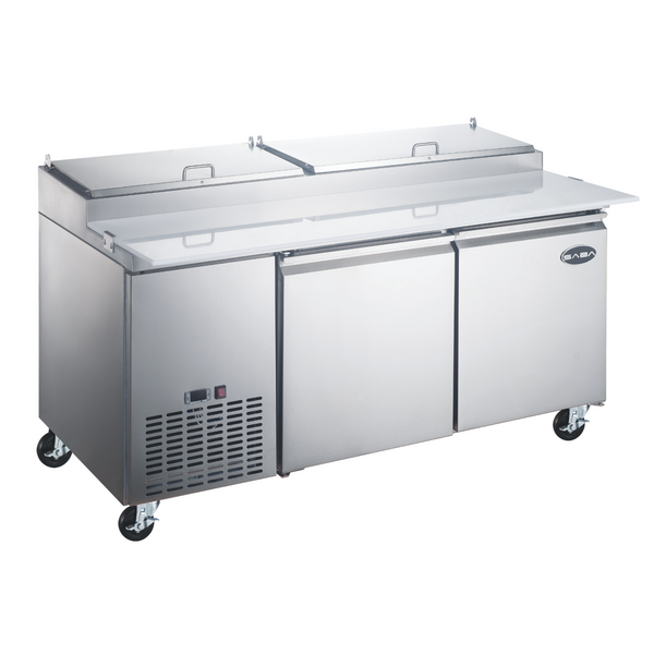 SABA SPP-67-9 - 67" Two Door Commercial Pizza Prep Table with 9 Pans ...