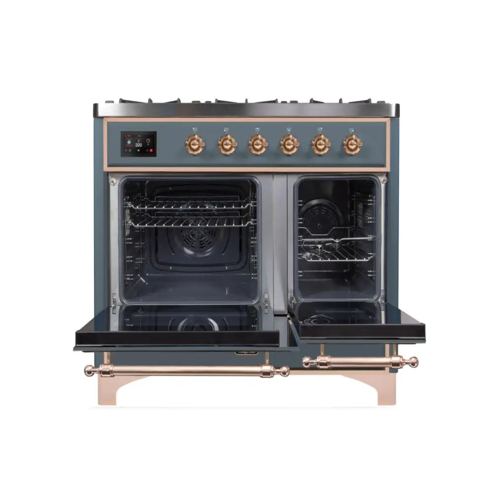 ILVE Majestic II 40 Inch Freestanding Dual Fuel Range Double Oven in L ...