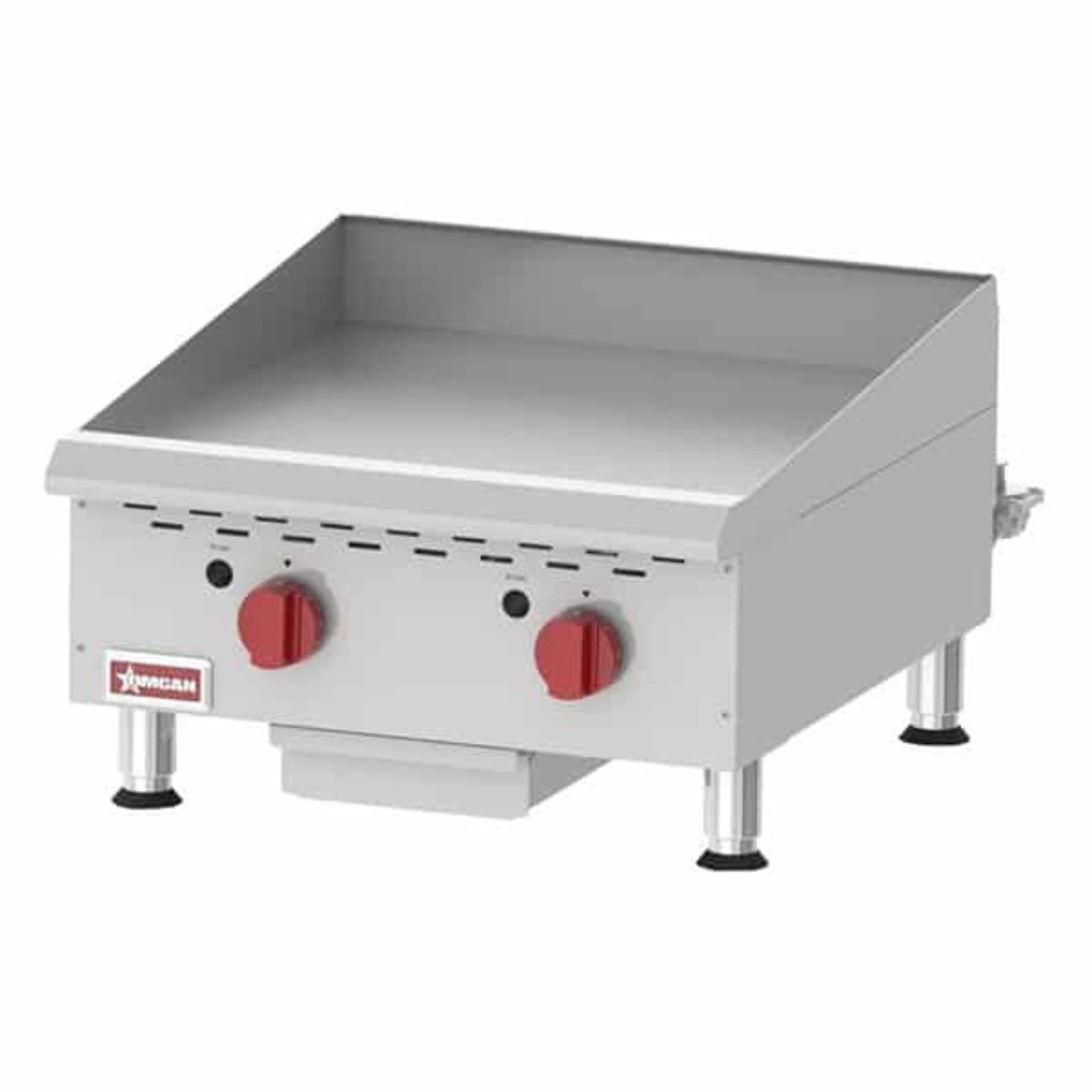 Omcan 24" Gas Countertop Griddle with Thermostatic Controls - 60,000 B ...