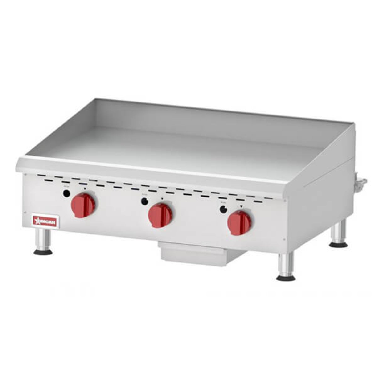 Omcan 36" Gas Countertop Griddle with Thermostatic Controls - 90,000 B ...