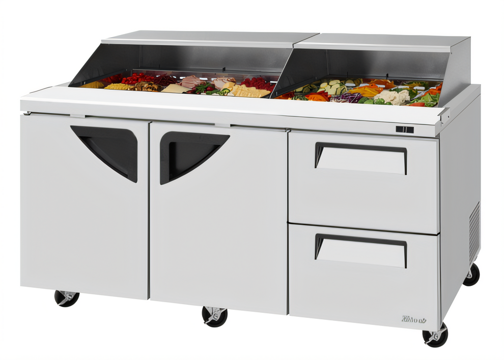 Turbo Air TST-72SD-LRD2-N-SL Super Deluxe Prep Tables - TST-72SD-LRD2 ...