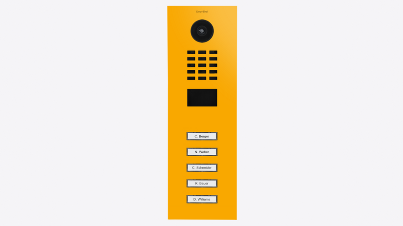 DoorBird D2105V IP Video Door Station, 5 Call Button in Signal Yellow ...