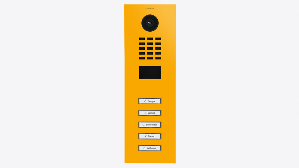 DoorBird D2105V IP Video Door Station, 5 Call Button in Signal Yellow ...