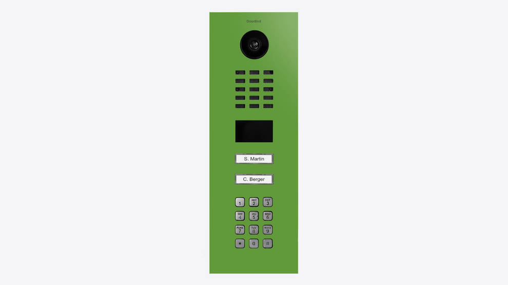 DoorBird D2102KV IP Video Door Station, 2 Call Button in Yellow Green ...