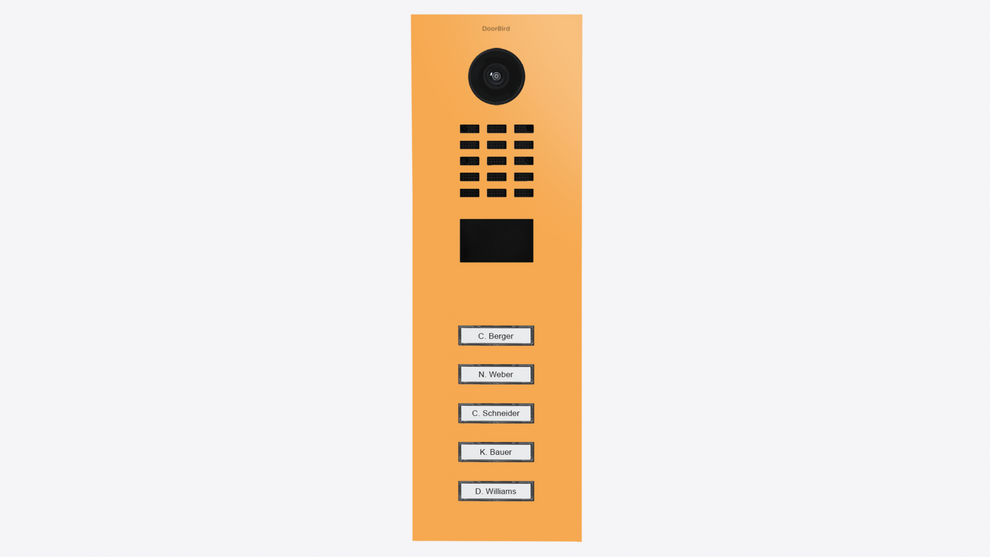 DoorBird D2105V IP Video Door Station, 5 Call Button in Saffron Yellow ...