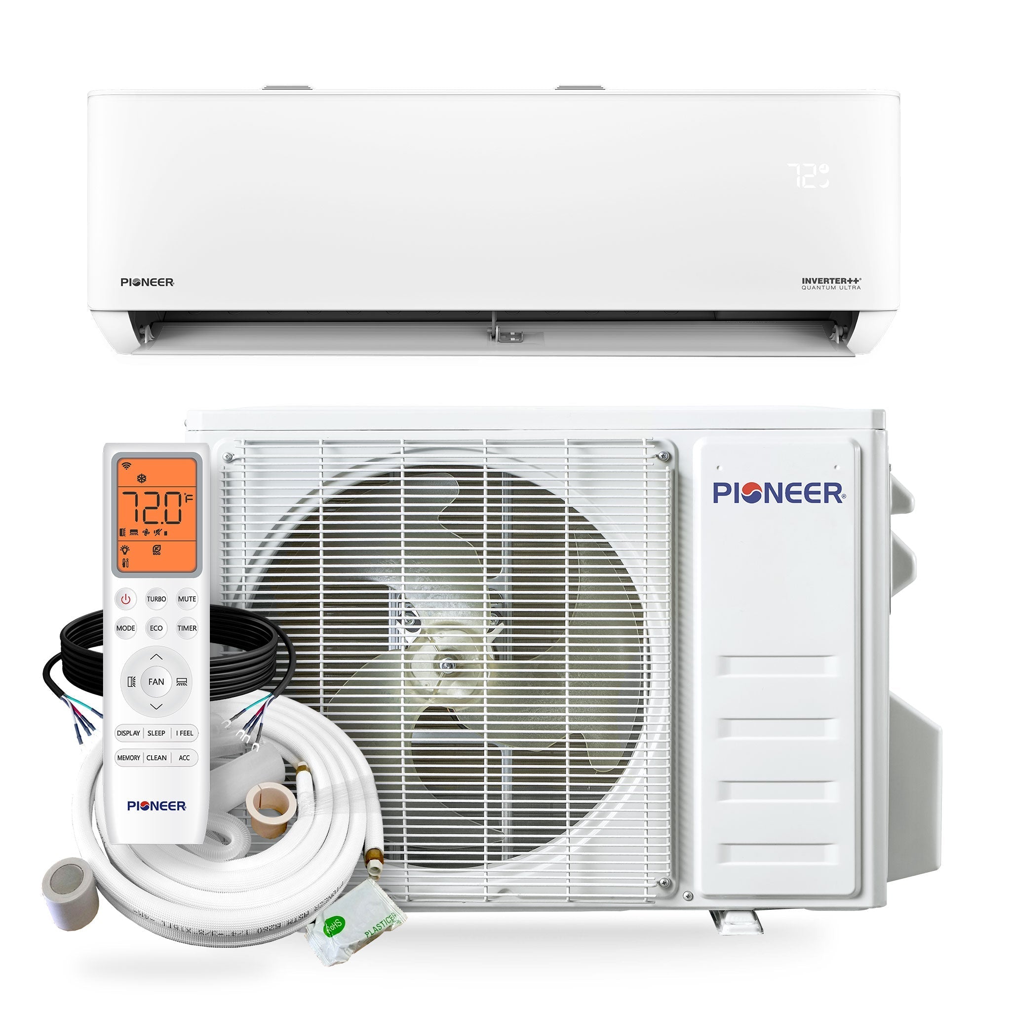 Pioneer Quantum Ultra 23,000 BTU 23 SEER2 230V High-Wall Ductless Ener ...